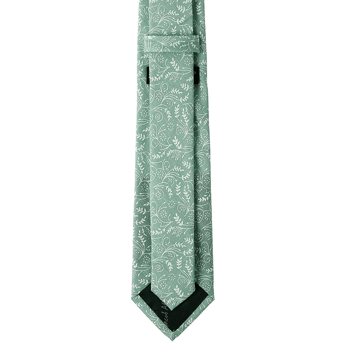 Jacob Alexander Men's Regular Floral Neck Tie - Dusty Sage