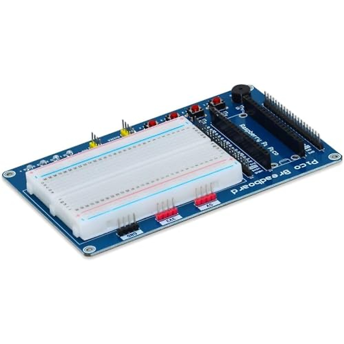 sb components Raspberry Pi Pico Breadboard Kit with Raspberry Pi Pico for Multi-Purpose Microcontroller Board with Pi Pico Breadboard Kit Breakout Board for Projects
