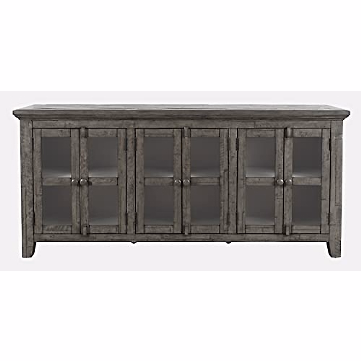 Jofran Inc. Rustic Shores Coastal Distressed Acacia Credenza Cabinet with Storage