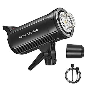 Godox SK400II-V （2023 New Upgrade） 400Ws Bowens Mount Photo Studio 5600±200K Strobe Light Built-in 2.4G Wireless X System with LED Modeling Lamp Bowens Mount Photography Flashes
