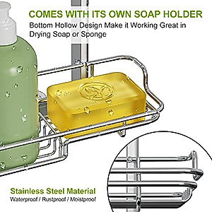 Thideewiz 3 Tier Hanging Shower Caddy over Shower Head, Silver Rustproof Shower Organizer with Hooks, Anodized Aluminum Rod and Stainless Steel Shelf