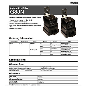 Omron Relay G8JN-1C6T-F-R-DC12 12VDC 30 AMP Made in USA