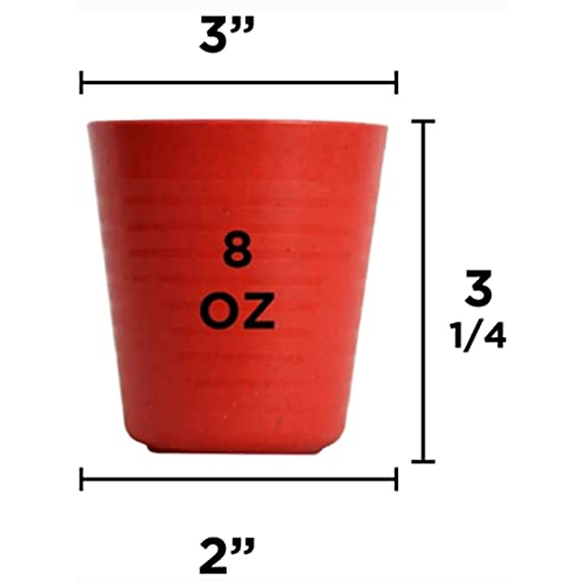 Klickpick Home Set Of 20 Kids Wheat Straw Fiber cups 8 Oz Children Drinking Cups Reusable Tumblers Dishwasher Safe - BPA-Free Cups for Kids & Toddlers Bright Colored - Unbreakable Toddler Cups