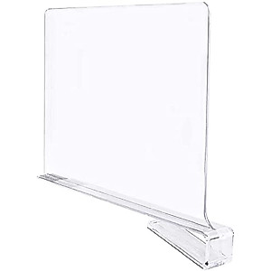 NEXT LEVEL ITEM Acrylic Shelf Dividers, Shelf dividers for Closets with Wooden Shelves, Shelf dividers, Clear Shelf Divider, Shelf dividers for Closet Organization, Closet Shelf Divider– Pack of 4