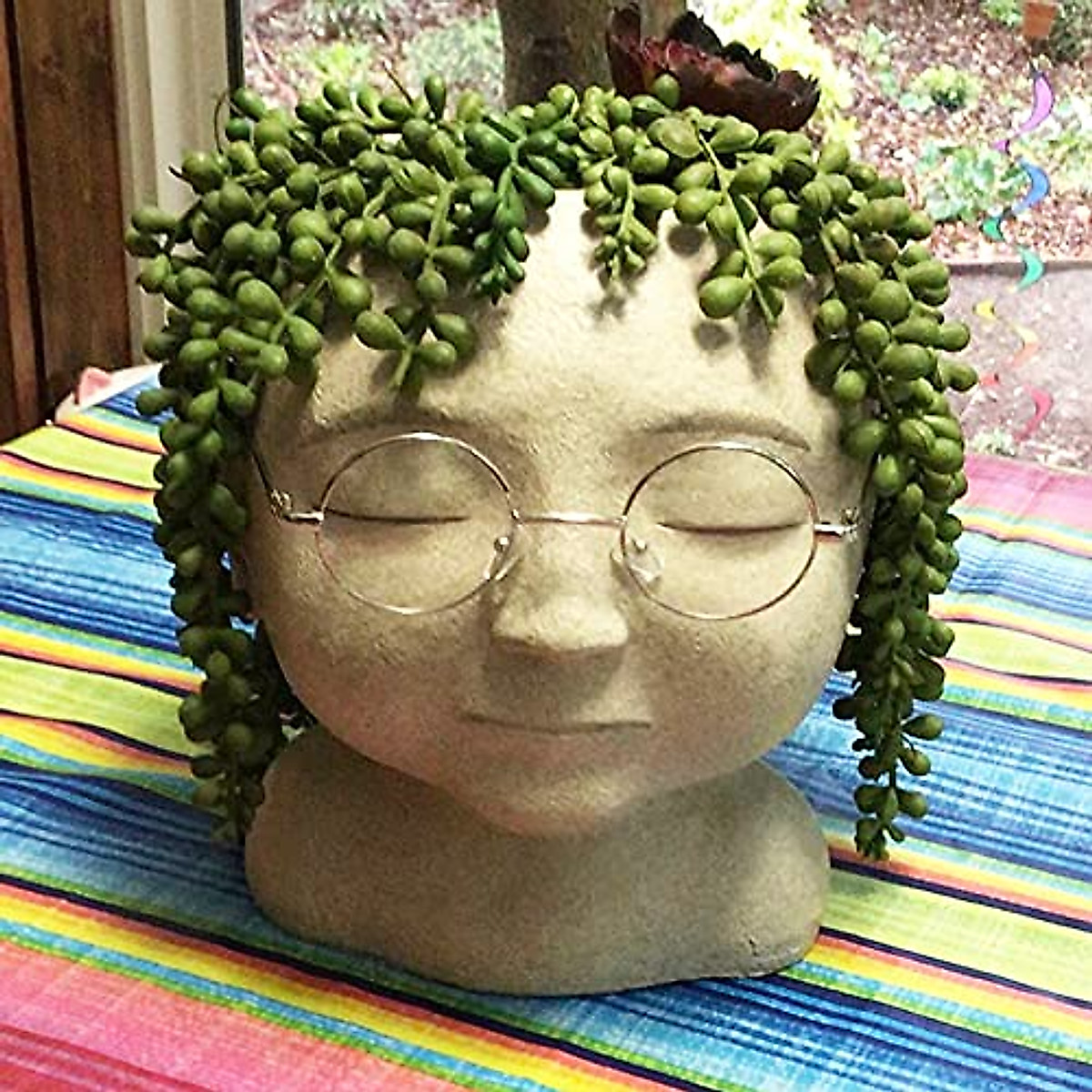 HANDIC 3pack Artificial Fake String of Pearls Plant Faux Hanging Succulents Plants (Green)