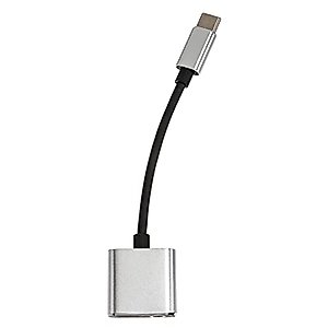 UKCOCO USB-C to 3.5mm Headphone Jack Adapter - Type-C to 3.5mm Audio Adapter, for Stereo, Earphones, Headset, Headphones - Silver