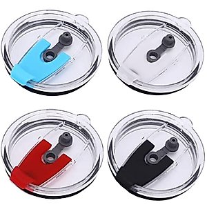 LAPXSNZD 30oz Tumbler Lids Cover Replacement 4 Pack Spill-proof Splash Resistant Travel Mug Lid Fits for 30oz YETI Rambler