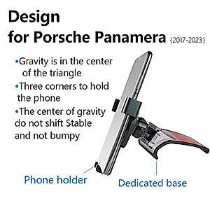 LUNQIN Car Phone Holder for Porsche Panamera 2017-2023 Auto Accessories Navigation Bracket Interior Decoration Mobile Cell Phone Mount