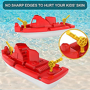 FUN LITTLE TOYS 3 PCS Bath Boat Toy Yacht Pool Toy Speed Boat Sailing Boat, Floating Toy Boats for Bathtub Bath Toy Set for Baby Toddlers, Birthday Gift for Kids