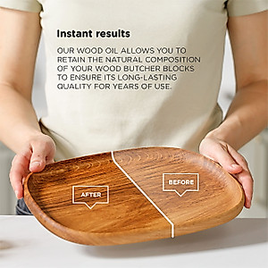 Nordicare Food Grade Mineral Oil - Tasteless and Odourless Cutting Board Oil - Suitable for Wood and Bamboo Countertops, Cutting Boards and Blocks, Stainless Steel, Stone (34oz)