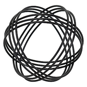 Foreside Home and Garden Modern Black Matte Metal Plaid Pattern Decorative Sculpture Table Top Décor