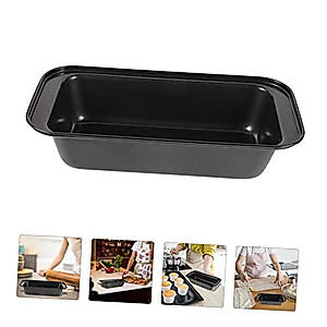 Hemoton Non Stick Baking Pan Bread Pan Non Stick Baking Sheet Kitchen Gadget Practical Toast Pan Bread Pan Carbon Steel Small Tools Bakeware Black Household Toast Mold Metal Dies