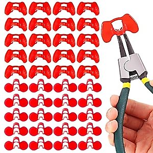 DSSPORT 41 Pieces Pinless Peepers with Pliers Set Chicken Peepers Eye Glasses Pheasant Poultry Blinders Spectacles Anti-Pecking