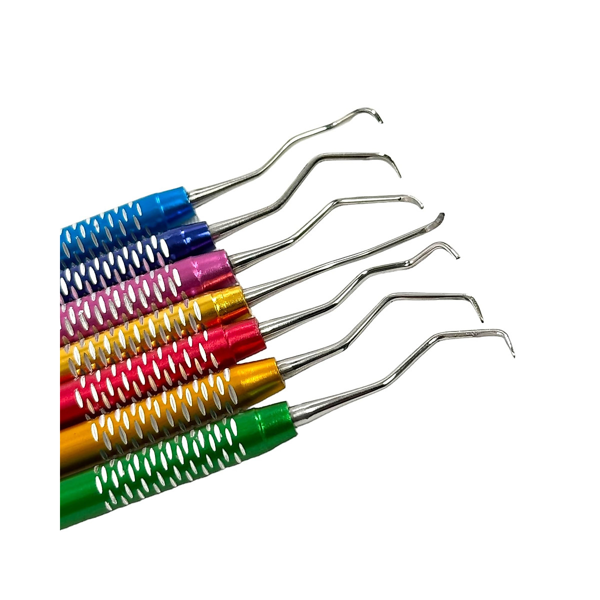 7PC HIGH Grade Gracey Curette Scaler Multicolor PERIODONTAL Dental Instruments (CYNAMED)