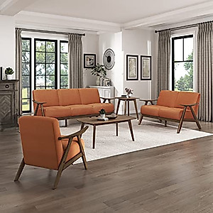 Lexicon Montana Living Room Loveseat, Orange