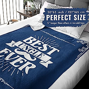 InnoBeta Gifts for Uncle, Throw Blanket for Uncle, Presents from Niece and Nephew for Christmas, Birthday, Father's Day - 50" x 65" Best Uncle Ever