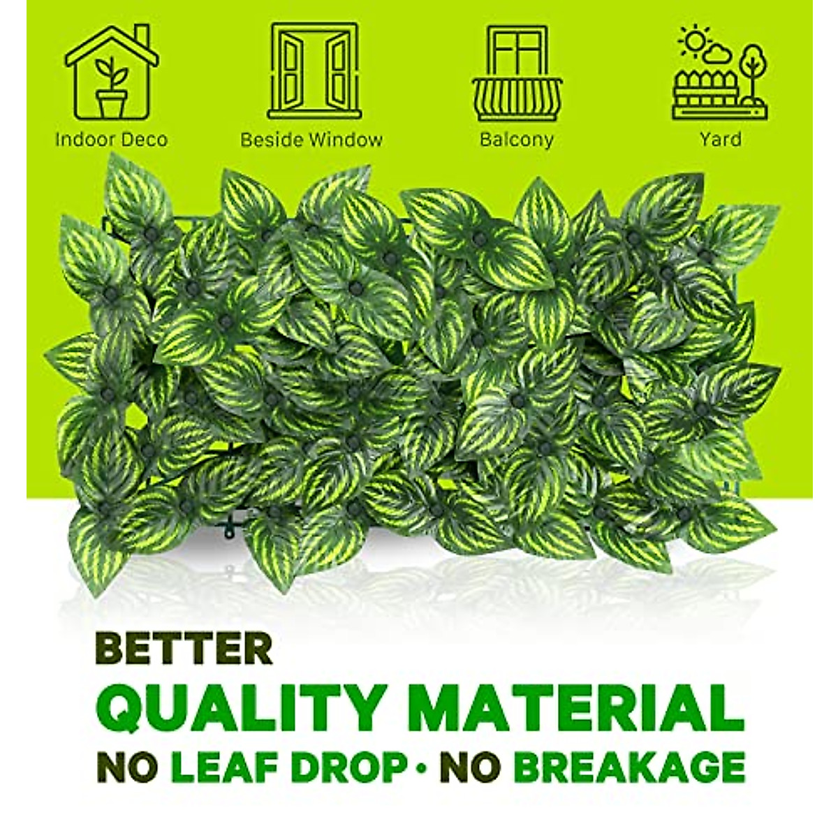 Jinwu Artificial Ivy Privacy Fence Screen,120 * 40 Inch Artificial Faux Ivy Hedge, Expandable Faux Privacy Fence with 80 pcs Zip Ties Decoration for Wall Screen, Outdoor Garden, Christmas Decor