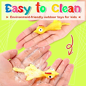 40 Pcs Finger Slingshot Animal Toys Animal Slingshots Catapult Toys Slingshot Chicken Slingshot Dinosaur Finger Toys Funny Flicking Chicken Toy Flying Turkey Flingers for Flying Games and Party Favors