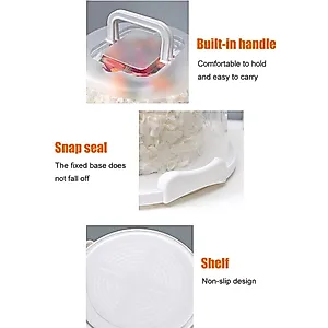 Cake Carrier Cover Cake Stand with Lid Dessert Serving Platter with Handle Cupcake Holder Pies Display with Base (White)