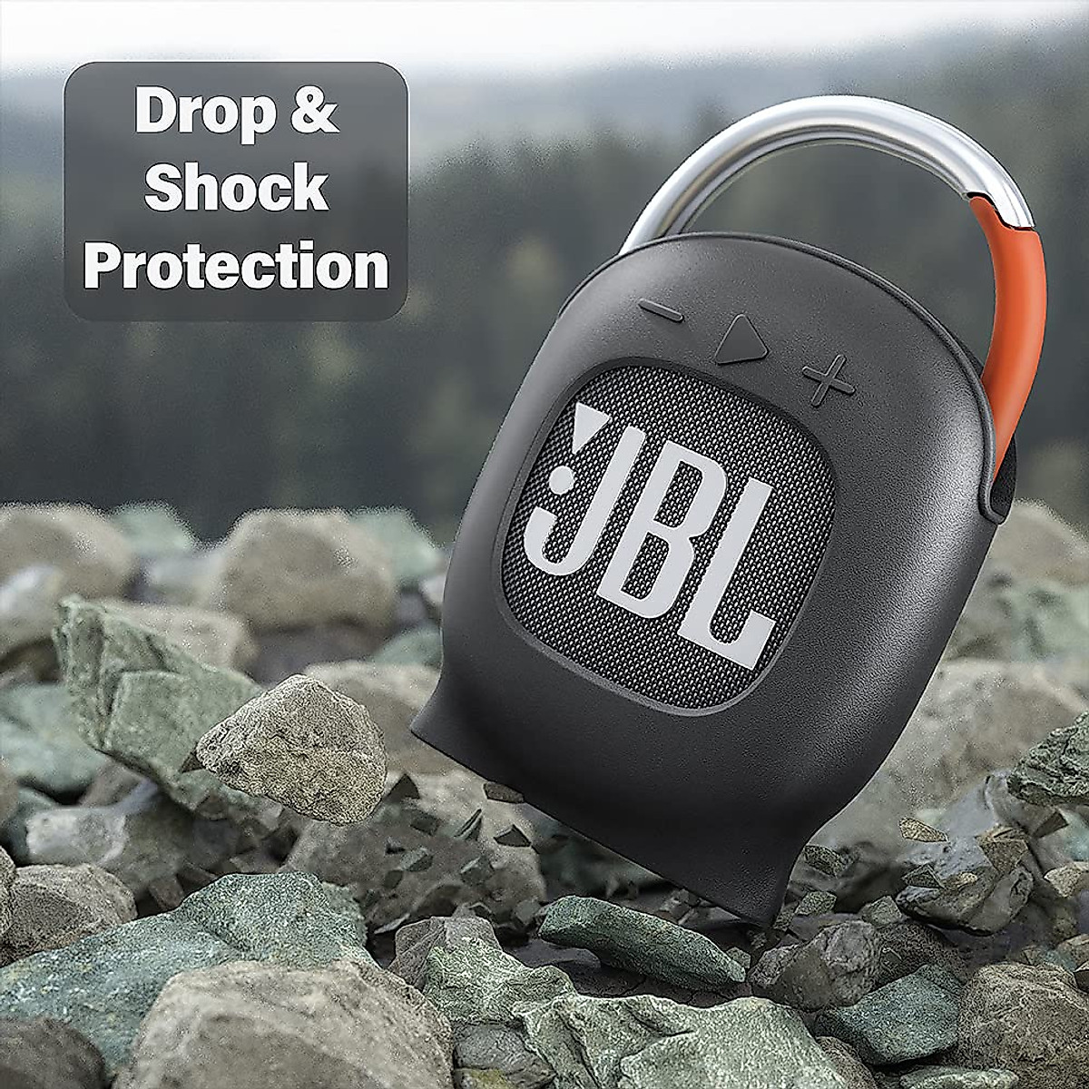 TUSITA Magnetic Silicone Case Compatible with JBL Clip 4