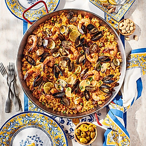 Sur La Table Spanish Paella Pan, 16½", Serves 10, Silver