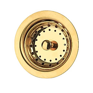 Solimeta Gold Kitchen Sink Drain, Stainless Steel Sink Strainers for Kitchen, Kitchen Strainer with Removable Basket