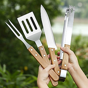 GANAZONO 1 Set Barbecue and Fork Tools BBQ Tools for Outdoor Grill Cooking Cutter Kitchen Essentials Cutter for BBQ Barbecue Grill Cutter Food Barbecue Stainless Steel Barbecue