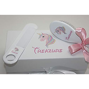 Personalized Baby Gift - Baby Brush and Comb Set, Suitable for Ages 0-3 Years, New Baby Gift - Unicorn, Unicorn Baby Gift