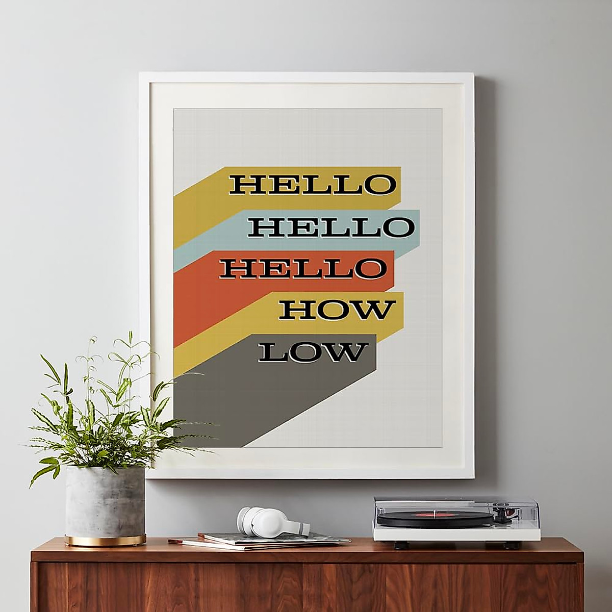 Smells Like Teen Spirit mid-century modern song lyric wall art print music band poster retro room decor bedroom aesthetic artwork living room dorm office (8x10" Print)