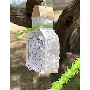 White Tequila Bottle Piñata with Stick - 17.5" x 10.5" x 3.5" Perfect for Party Decorations, Photo Prop, Birthday, Funny Anniversary, 21 birthday - Fits candy/favors