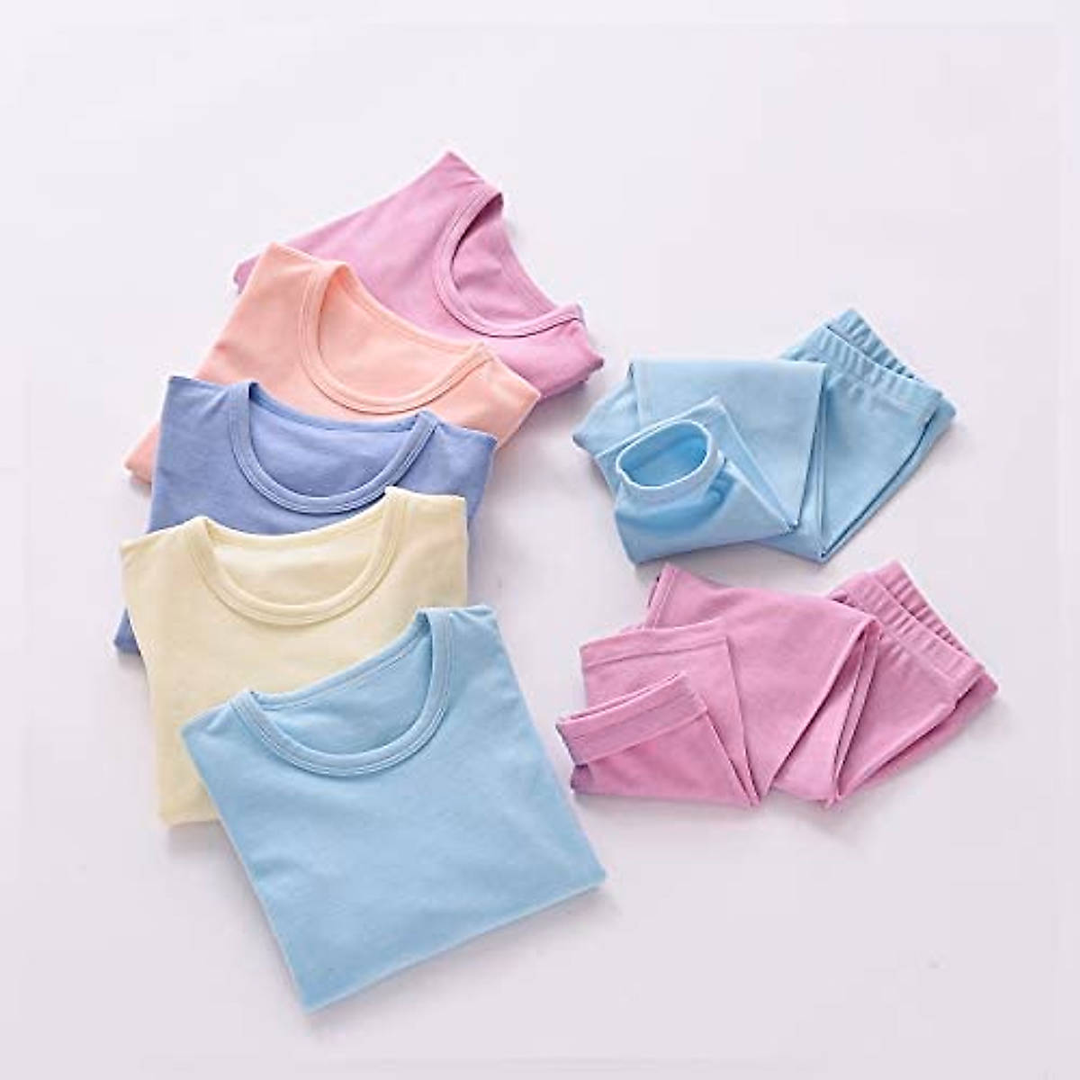 Thermal Underwear for Kids Ski Long John Set Unisex Base Layer Kids Winter Clothes Pink Medium (90) /2T-3T