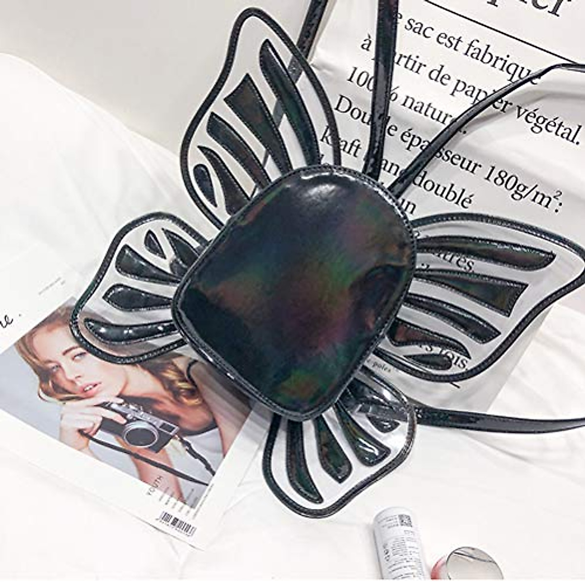 Ozgkee Butterfly Backpack Travel Bag (black)