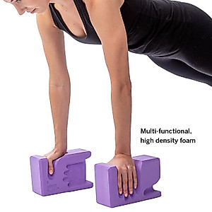 WRIST BUDDY® Yoga Blocks | Engineered to Reduce Wrist Pain, Enhance Wrist Comfort and Grip Strength on the Blocks | Best Performance Block | EVA Foam Blocks Yoga Accessories Set | Great Summer Gifts