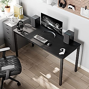 EUREKA ERGONOMIC 55 Inch Large Black Home Office Computer Desk, Simple Modern Long Sturdy Work Study Writing PC Gaming Table, for Adults Teens Kids Bedroom Kitchen Dinning Room with Metal Frame