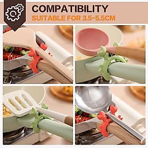 Crab Spatula Holder, Crab Shaped Silicone Spatula Holder Anti-scalding, Adjustable Crab Utensil Holder, Crab Spoon Holder For Pot Boil Over Spill Stopper,cute Creative Crab Gifts 4 Pcs (rad)