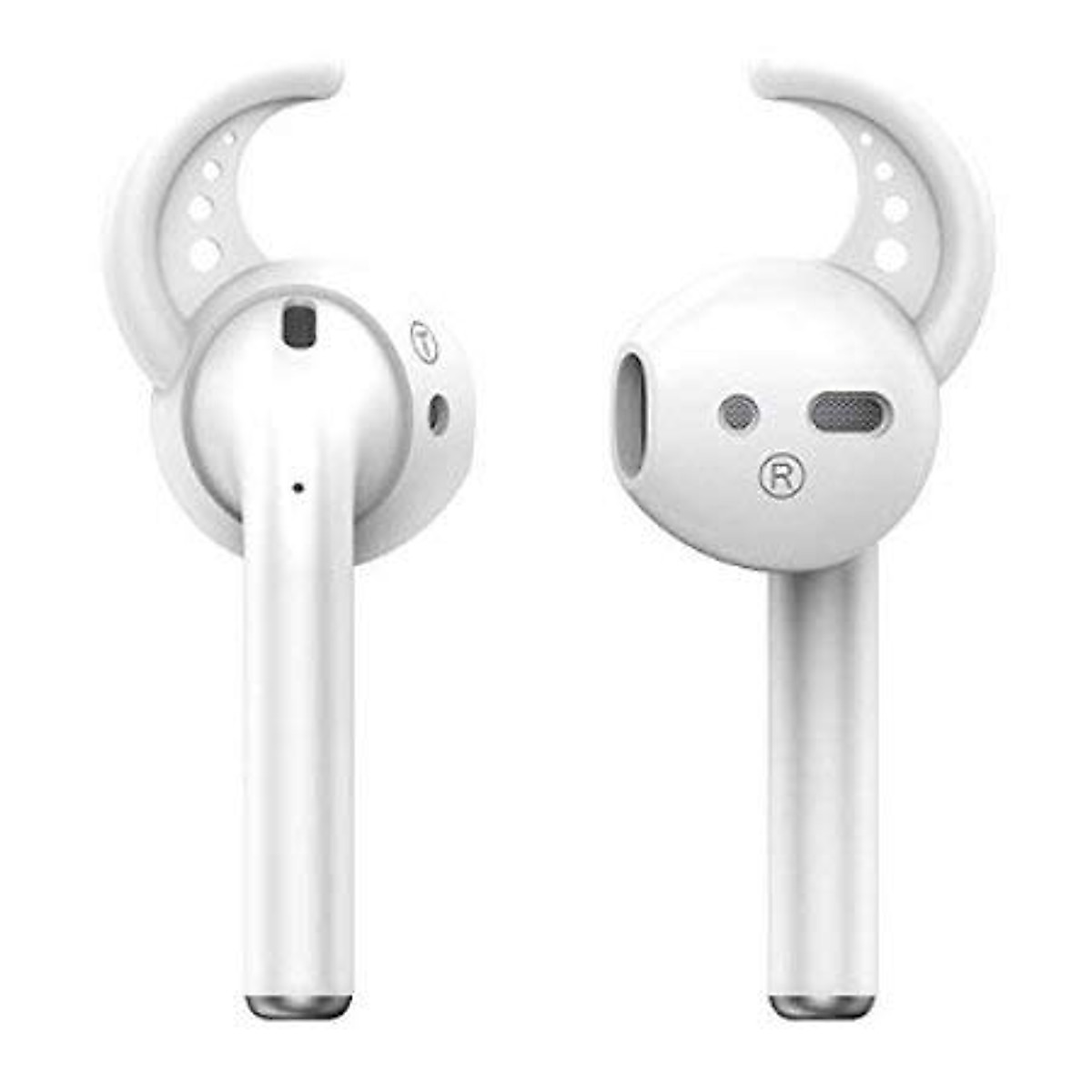 Ear Hooks [8 pairs] Covers for Apple AirPods 1 & 2 or iPhone Wired Headphones, Earphones, Earbuds