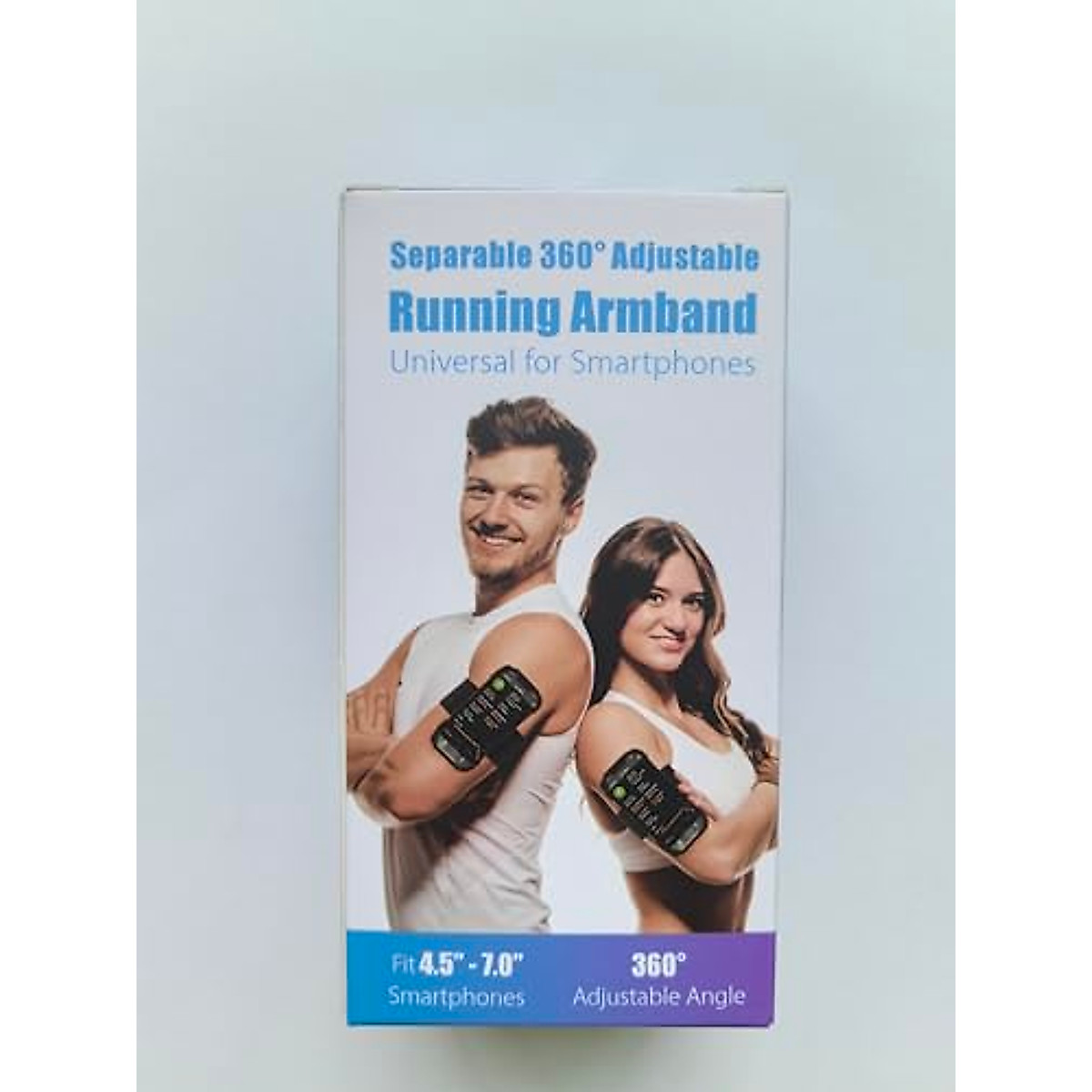 Cikyner Running Armband, 3 in 1 Running Phone Holder Sports Armband Bicycle Phone Holder 360° Rotatable & Detachable Running Phone Armband for 4.5-10'' iPhone Huawei for Gym Running Hiking