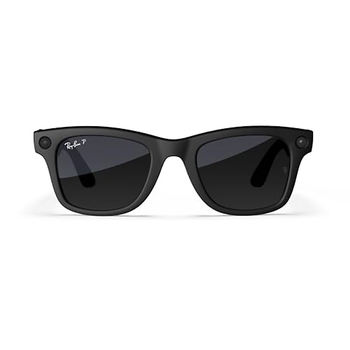 Meta Regular Square Sunglasses, Wayfarer, Matte Black/Polarized Gradient Graphite, Regular (Renewed)