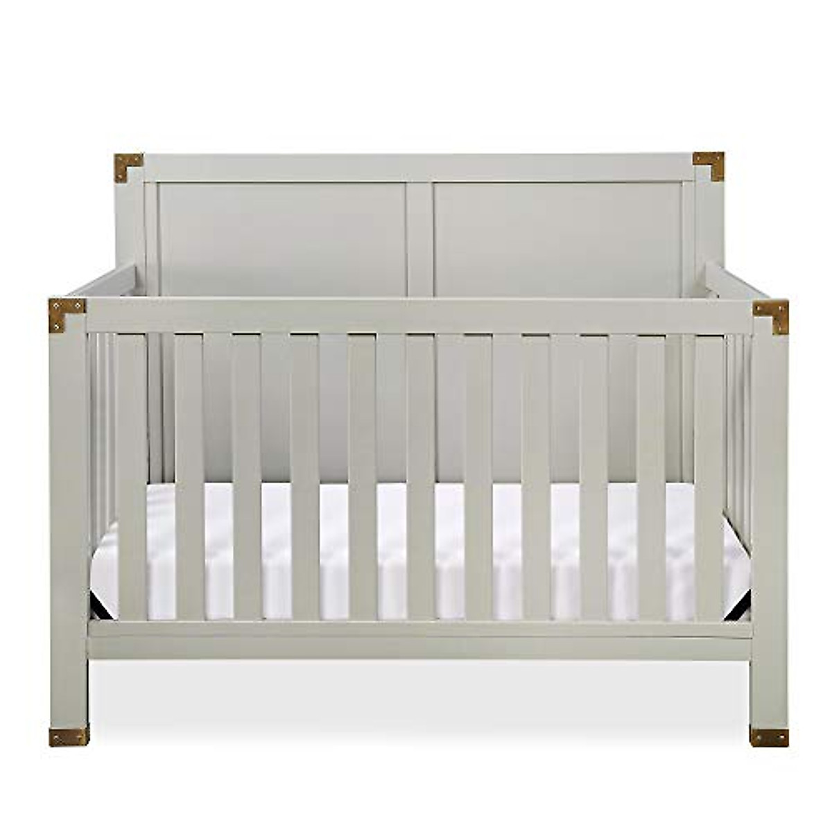 Baby Relax Mile 5-in-1 Convertible Crib, Soft Gray