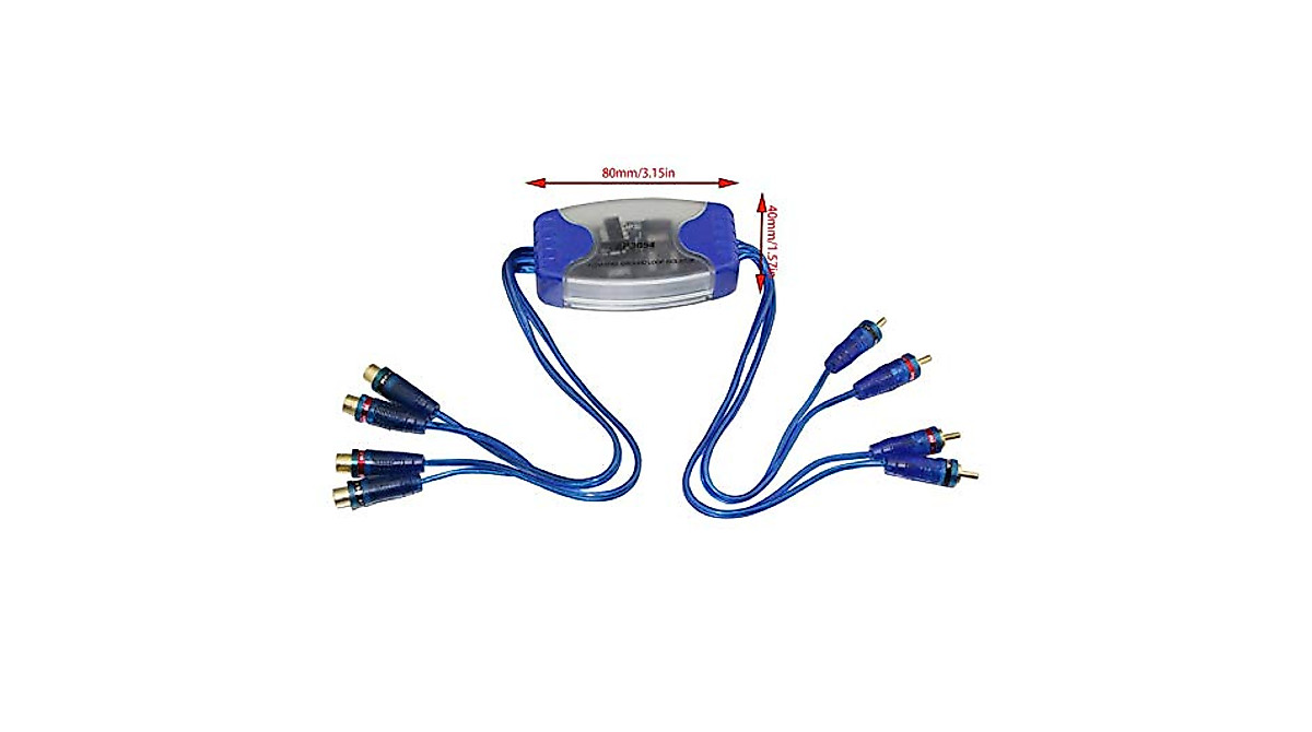 FAMKIT 4-Channel Ground Loop Isolator for Clear Car & Home Audio