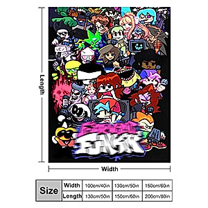 Cartoon Blanket Anime Game Throw Blankets Ultra Soft Flannel Fleece Light Weight for Kids Adults Gift 60"X50"