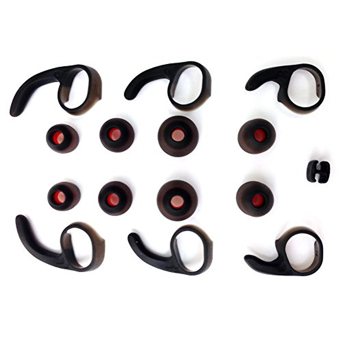 Set OEM 6 EarGels and 6 EarWings for Jabra Rox Wireless Bluetooth Headset Ear Buds Ear Gels Stabilizers Eargels Earbuds Eartips Earstabilizers Replacement