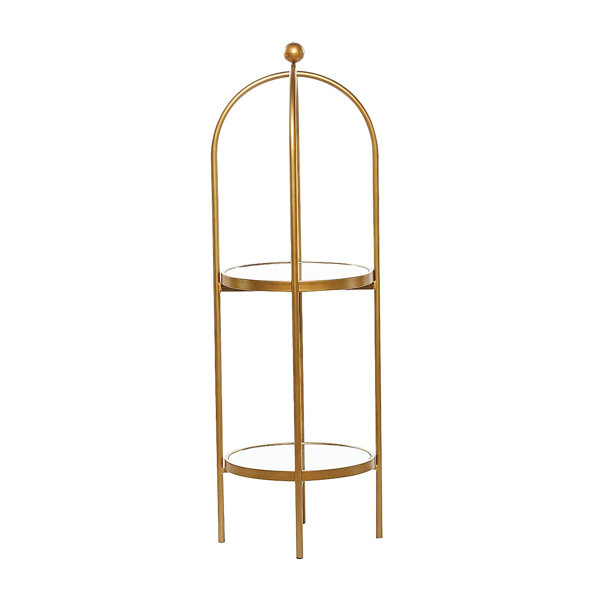 Deco 79 Metal Solid Shelving Unit, 16" x 18" x 46", Gold