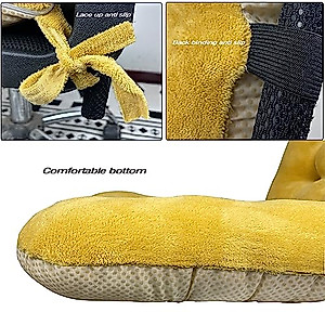 BUDINO Non-Slip Chair Cushion, Premium Tufted Rocking Seat Back Pad with Ties, Thick Chair Mat for Office Car Dining Room Kitchen Outdoor/Indoor,Pink,45 * 100cm