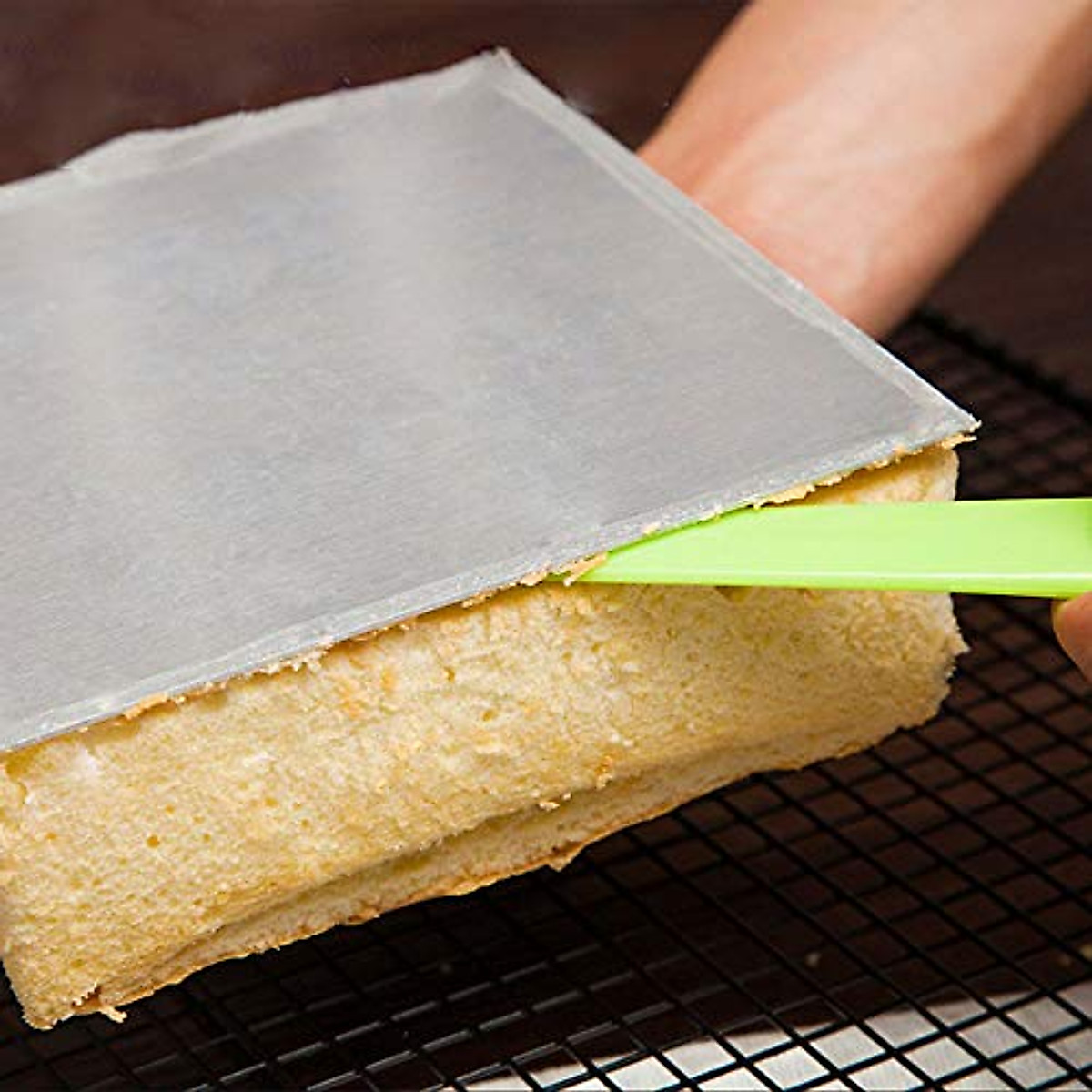 PZRT Cake Stripping Knife Demolding Knife Plastic Baking Tools Cake Scraper Butter Cream Spreader Bakeware Fondant Decoration, Green