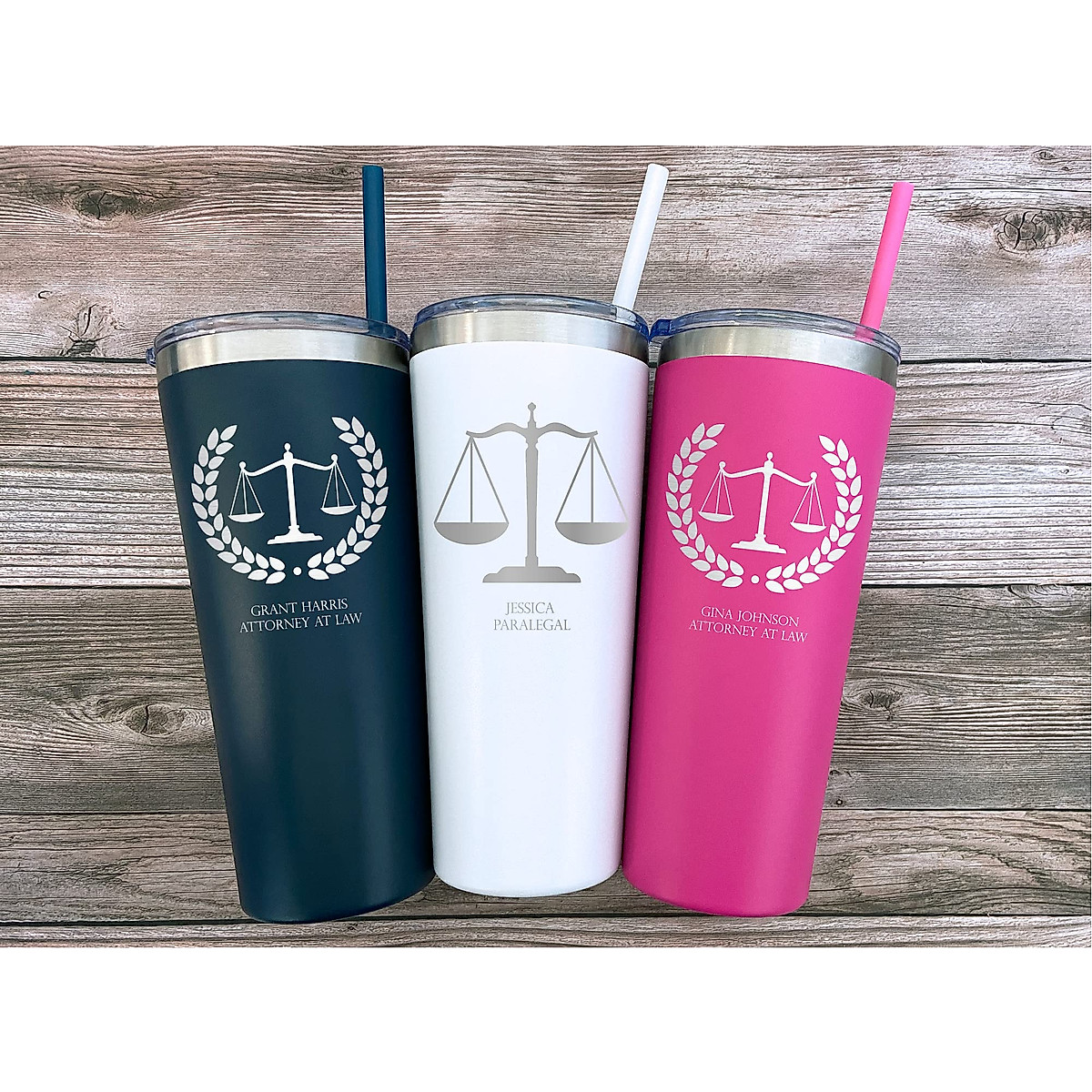 AVITO 22 oz Personalized Lawyer Gift, Laser Engraved Tumbler for Attorney at Law, Future Lawyer, Paralegal, and Law School Graduation Gift