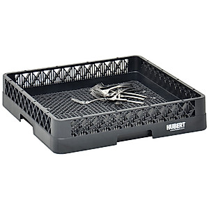 Vollrath Traex Black Plastic Flatware Dishwashing Rack - 19 3/4"L x 19 3/4"W x 4"H