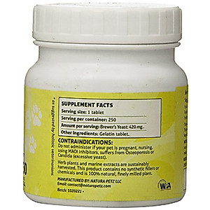 Natura Petz Baby Love Bits Probiotic Growth, Muscle and Central Nervous System Support for Senior Pets, 250 Tablets, 420mg Per Tablet