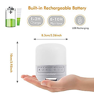 LiviNGPAi White Noise Machine with Adjustable Night Light, 35 High Fidelity Soothing Sounds, 0-100 Dimmable Color Changing Light, Portable Sleep Noise Maker Machine for Home, Office, Travel