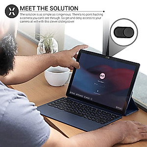 Olixar Google Pixel Slate Camera Cover - Webcam Cover - Privacy Slide - Compatible Laptop, Tablets & Smartphones Anti Hack - 3 Pack